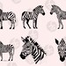 Geometrical Zebra SVG 18 Cut Files Abstract Wildlife Art Zebra Stripe ...