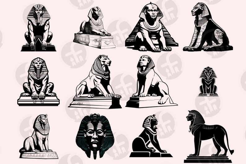 Egyptian Sphinx SVG Bundle 84 Cut Files Symbol of Ancient - Etsy