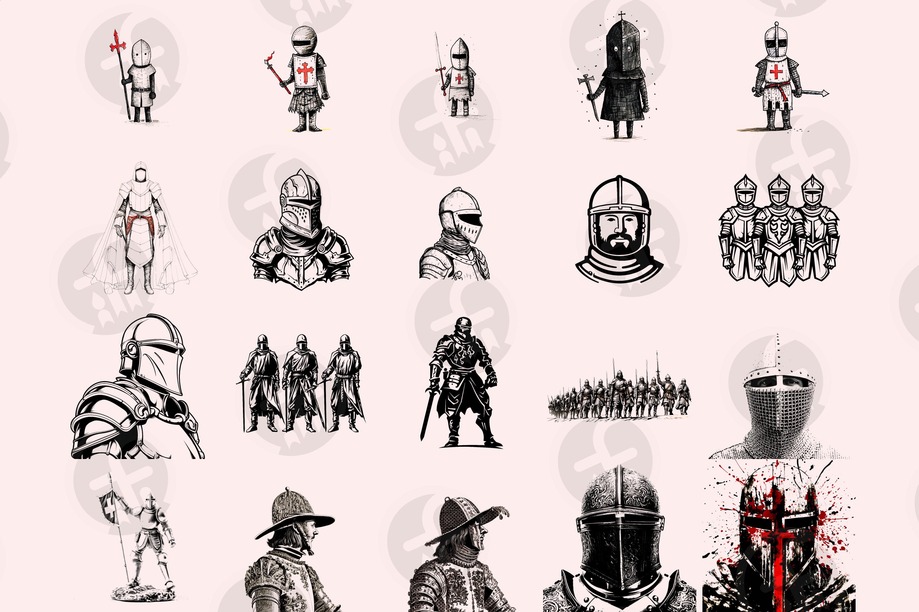 Medieval Knight SVG Bundle 180 Cut Files Historic Warrior - Etsy Australia