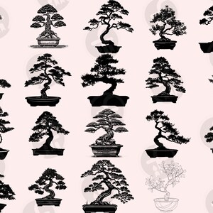 Bonsai Tree SVG Bundle 150 Cut Files Japanese Garden Art for Laser ...