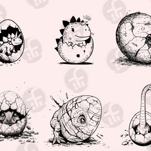 Hatching Dinosaur SVG Bundle 36 Cut Files Dino Egg Baby Dinosaurs ...