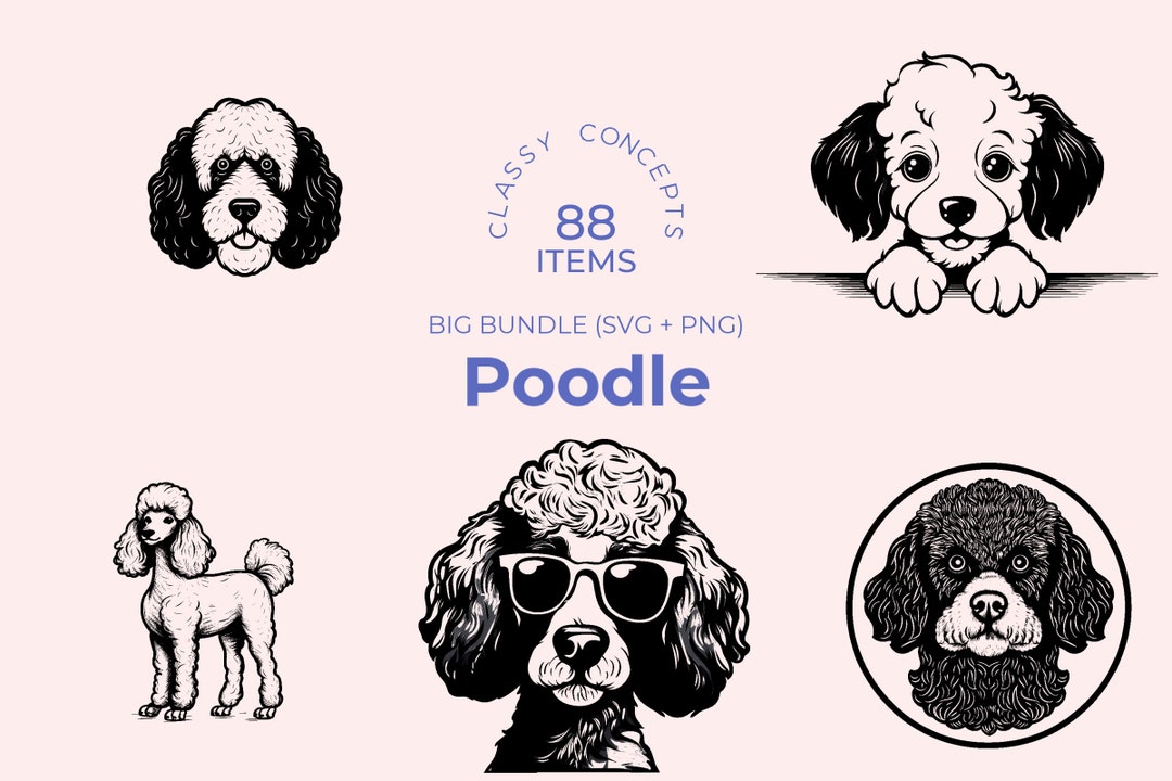 Poodle SVG - 88 Cut Files - Elegant Dog Breed Art - Cricut SVG Files ...