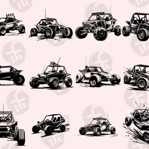 Dune Buggy SVG Bundle - 96 Designs - Offroad Vehicle Silhouettes for ...