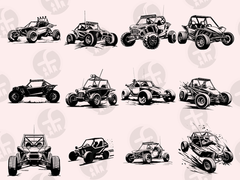 Dune Buggy SVG Bundle: 96 Offroad Vehicle Silhouettes (digital Download ...