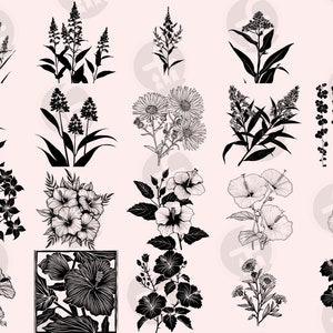 Beach Flora SVG Bundle 180 Cut Files Beach House Decor Coastal Plants ...