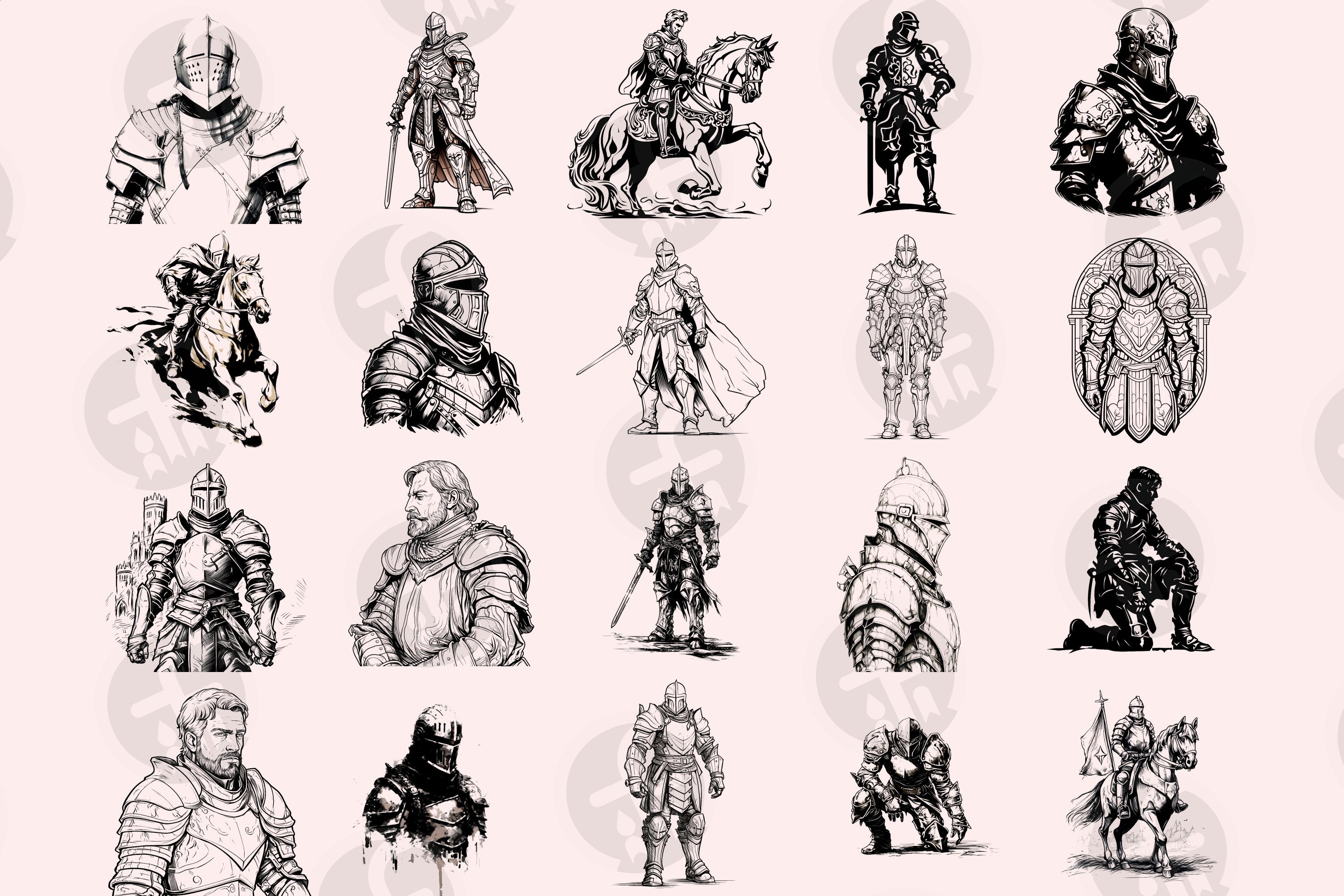 Medieval Knight SVG Bundle 180 Cut Files Historic Warrior - Etsy Australia