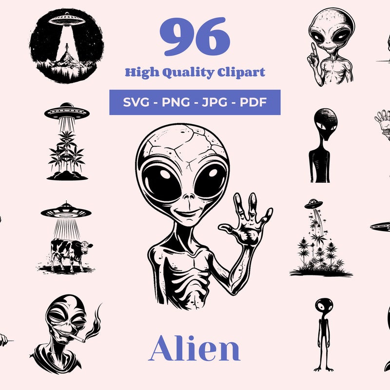 Alien Svg - Etsy