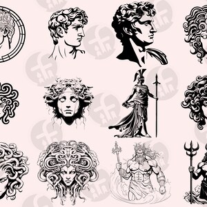 Greek Mythology SVG Bundle 96 Cut Files Olympus Gods Sublimation Files ...