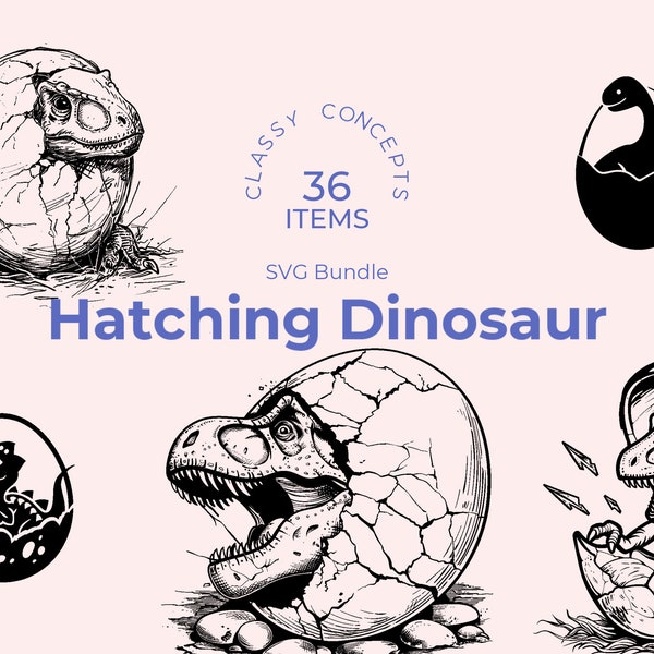 Hatching Dinosaur Egg Svg - Etsy