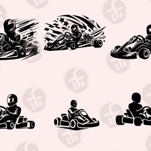Kart Racing SVG Bundle 36 Designs Kart Decals and Apparel Design ...