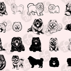 Chow Chow SVG Bundle - 150 Designs - Fluffy Dog Clipart - for Cricut ...