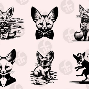 Fennec Fox SVG Bundle 36 Cut Files Desert Fox Designs for Laser Cutting ...