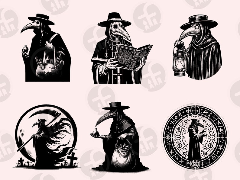 Plague Doctor SVG Bundle: 54 Gothic Halloween Designs (digital Files ...