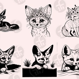 Fennec Fox SVG Bundle 36 Cut Files Desert Fox Designs for Laser Cutting ...