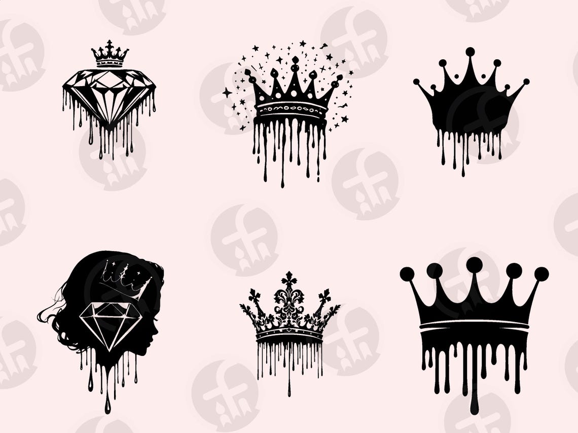 Dripping Crown SVG Bundle: 54 Regal Drip Art Designs (cricut File) - Etsy