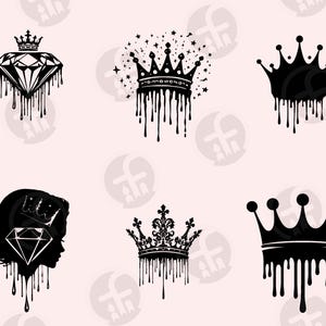 Dripping Crown SVG Bundle: 54 Regal Drip Art Designs (cricut File) - Etsy