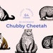 Chubby Cheetah SVG Bundle 64 Cut Files Obese Animals, Funny Cheetah ...