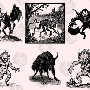 Imp SVG Bundle - 36 Designs - Monster SVG - Hell Clipart - Laser ...