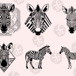 Geometrical Zebra SVG - 18 Cut Files - Abstract Wildlife Art - Zebra ...