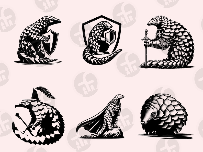 Pangolin SVG Bundle: 36 Scaled Animal Designs (digital Download) - Etsy