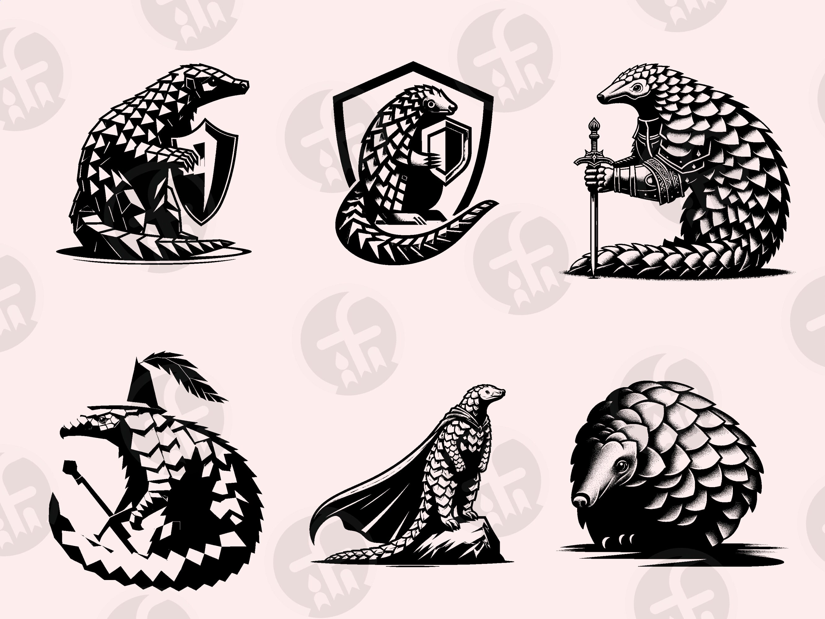 Pangolin SVG Bundle: 36 Scaled Animal Designs (digital Download) - Etsy