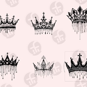 Dripping Crown SVG Bundle: 54 Regal Drip Art Designs (cricut File) - Etsy
