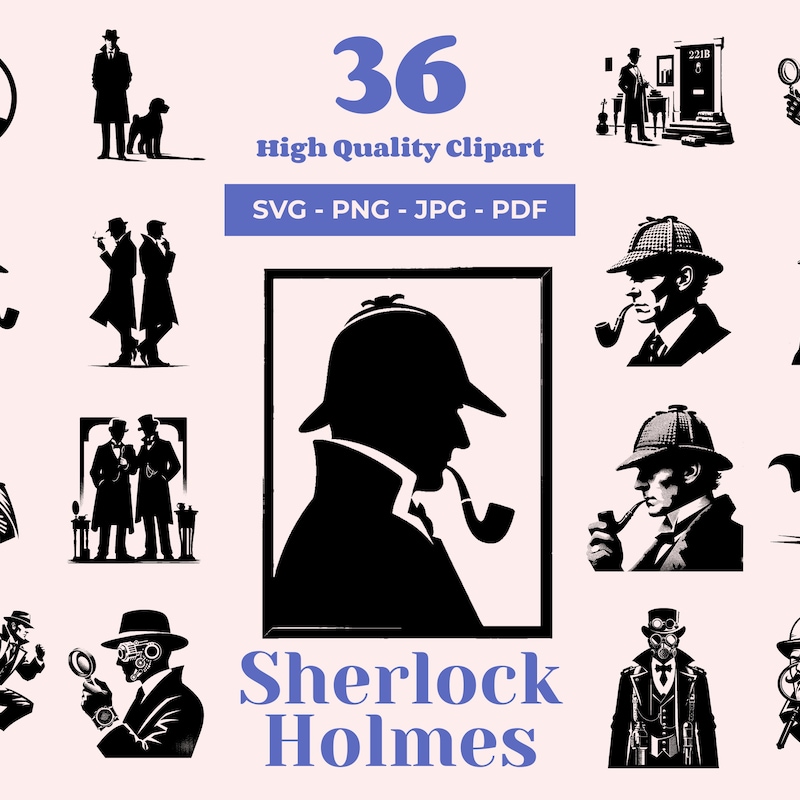 Sherlock Silhouette - Etsy