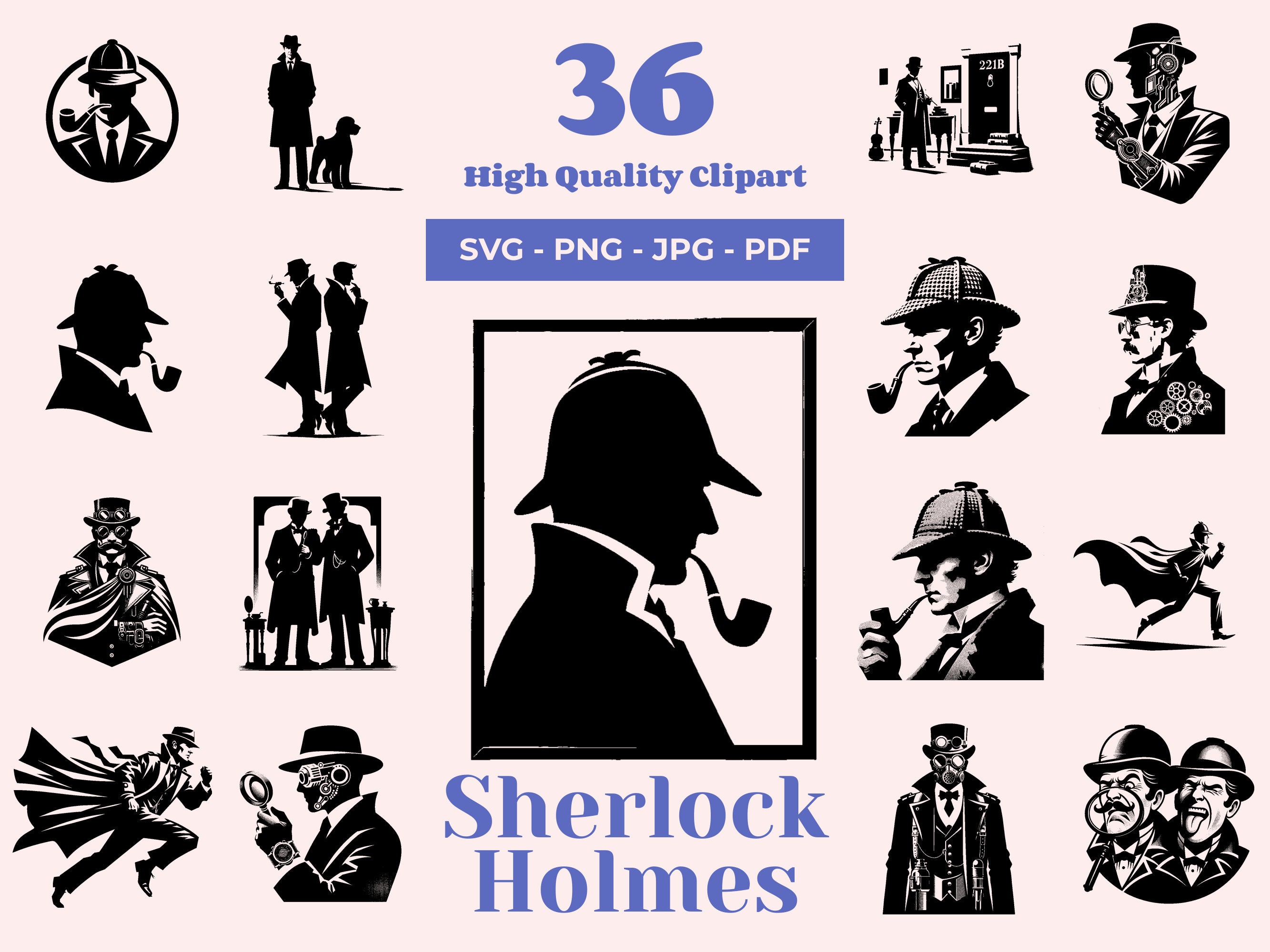 Sherlock Holmes Pijp Clipart