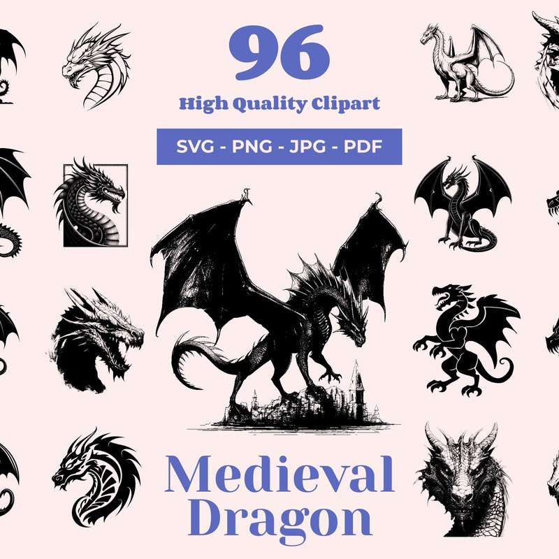 Dragon Svg - Etsy