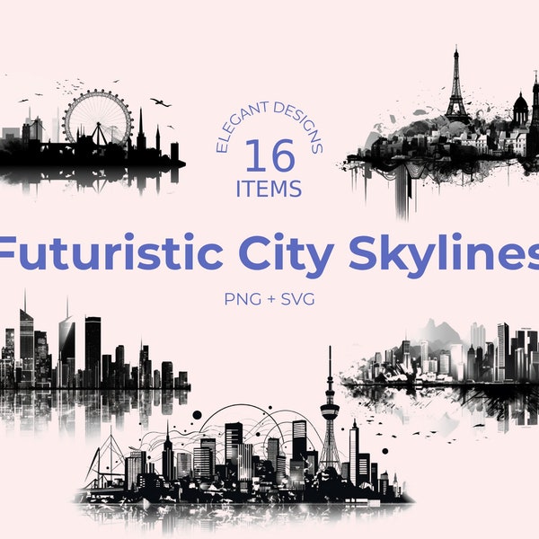 Futuristic City Svg - Etsy