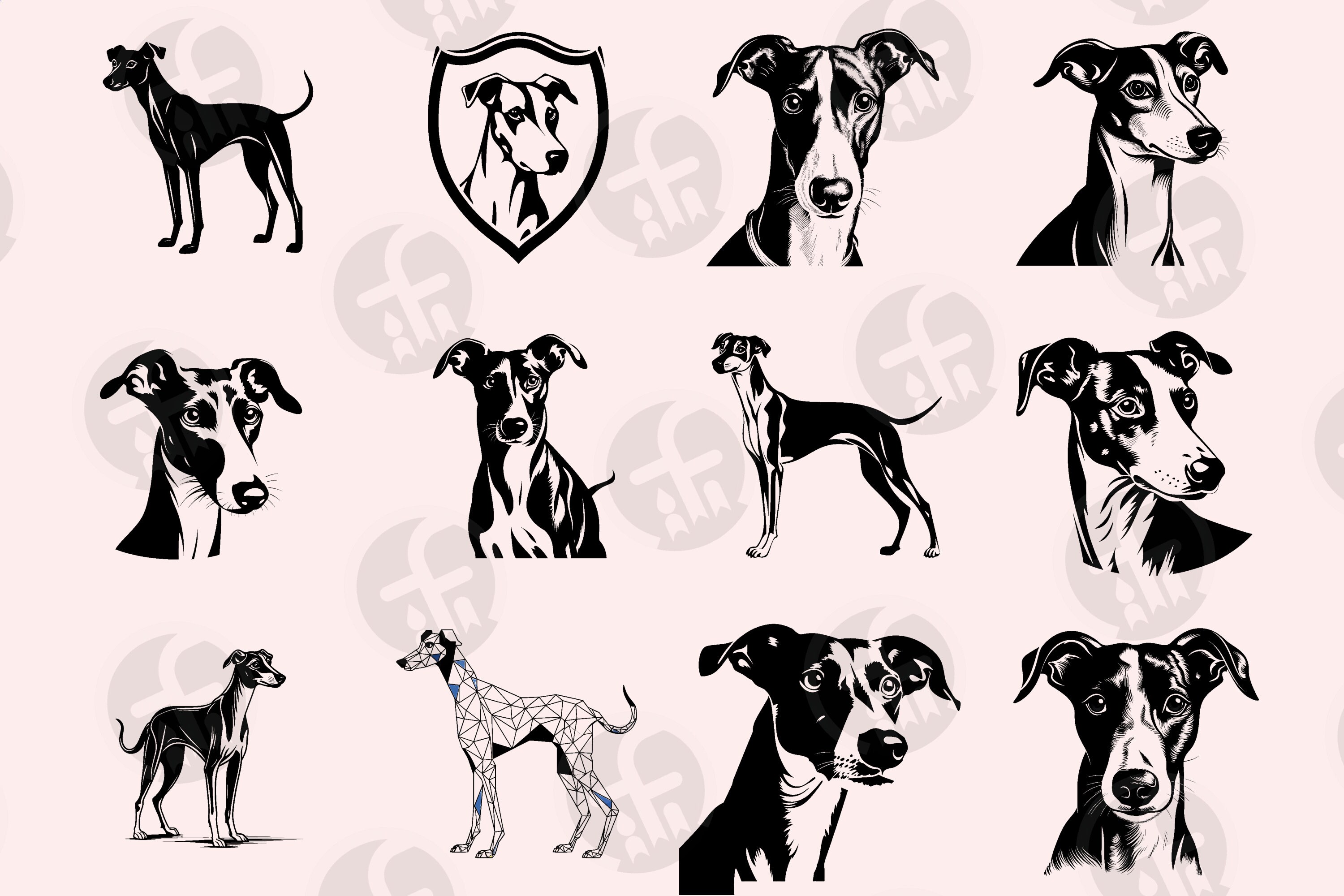 Greyhound SVG Bundle 92 Cut Files English Greyhound - Etsy