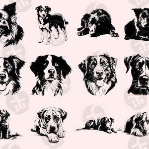 Stray Dog SVG Bundle: 96 Mutt Illustrations (digital Download) - Etsy