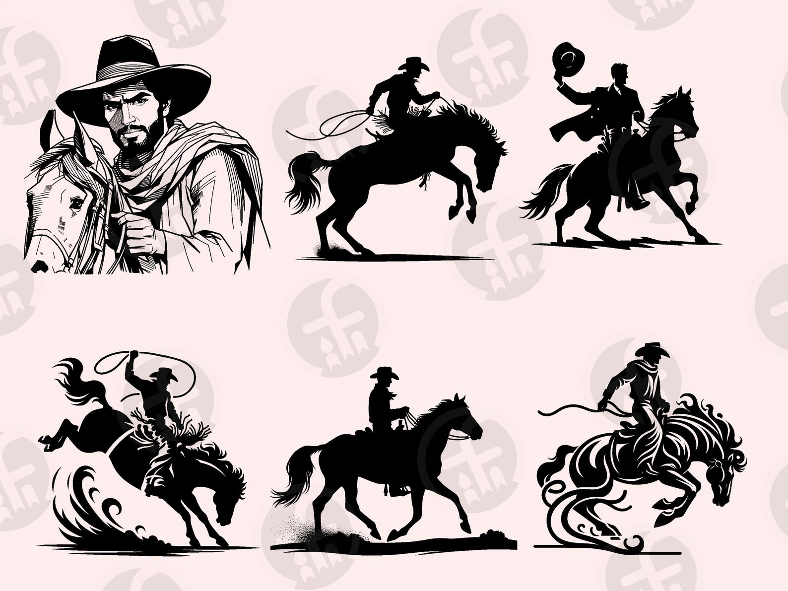 Rodeo SVG Bundle: 54 Cowboy & Bull Riding Designs (digital Download) - Etsy