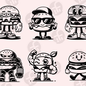 Burger SVG Bundle: 54 Fast Food Designs (digital Download) - Etsy