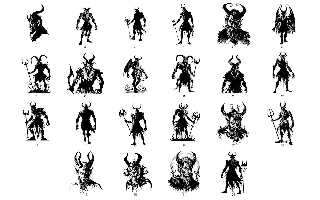 Krampus SVG Bundle - 22 Unique Design - Christmas Demon - Instant ...