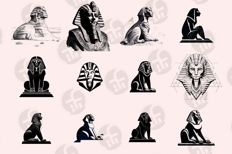 Egyptian Sphinx SVG Bundle 84 Cut Files Symbol of Ancient - Etsy