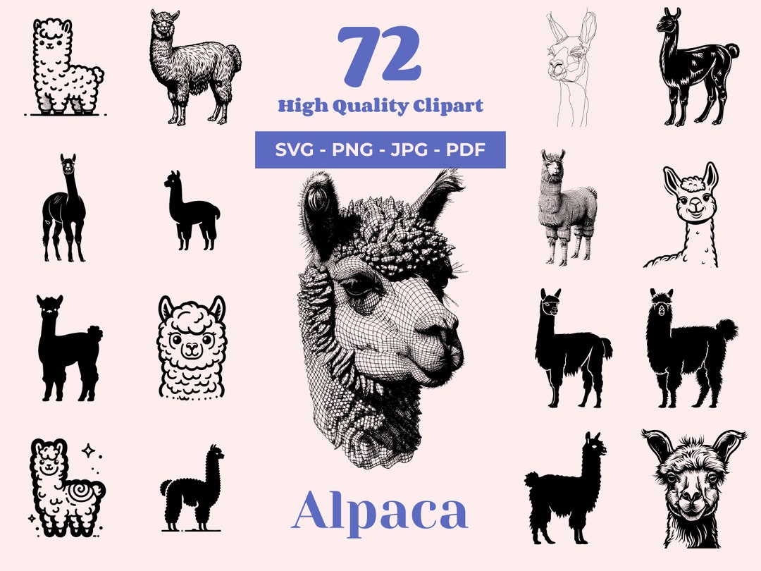 Alpaca SVG Bundle: 72 Animal Designs for Cricut & Laser Cutting ...