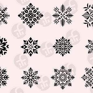 Nordic Snowflake SVG Bundle - 72 Cut Files - Scandinavian Winter ...