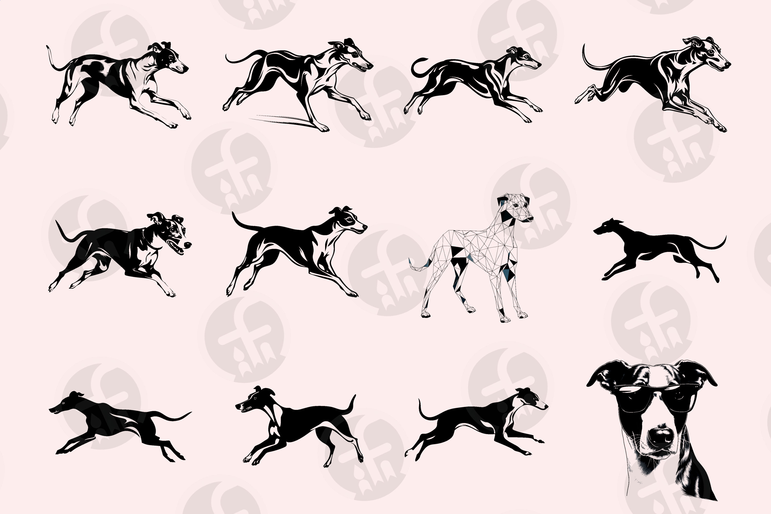 Greyhound SVG Bundle 92 Cut Files English Greyhound - Etsy