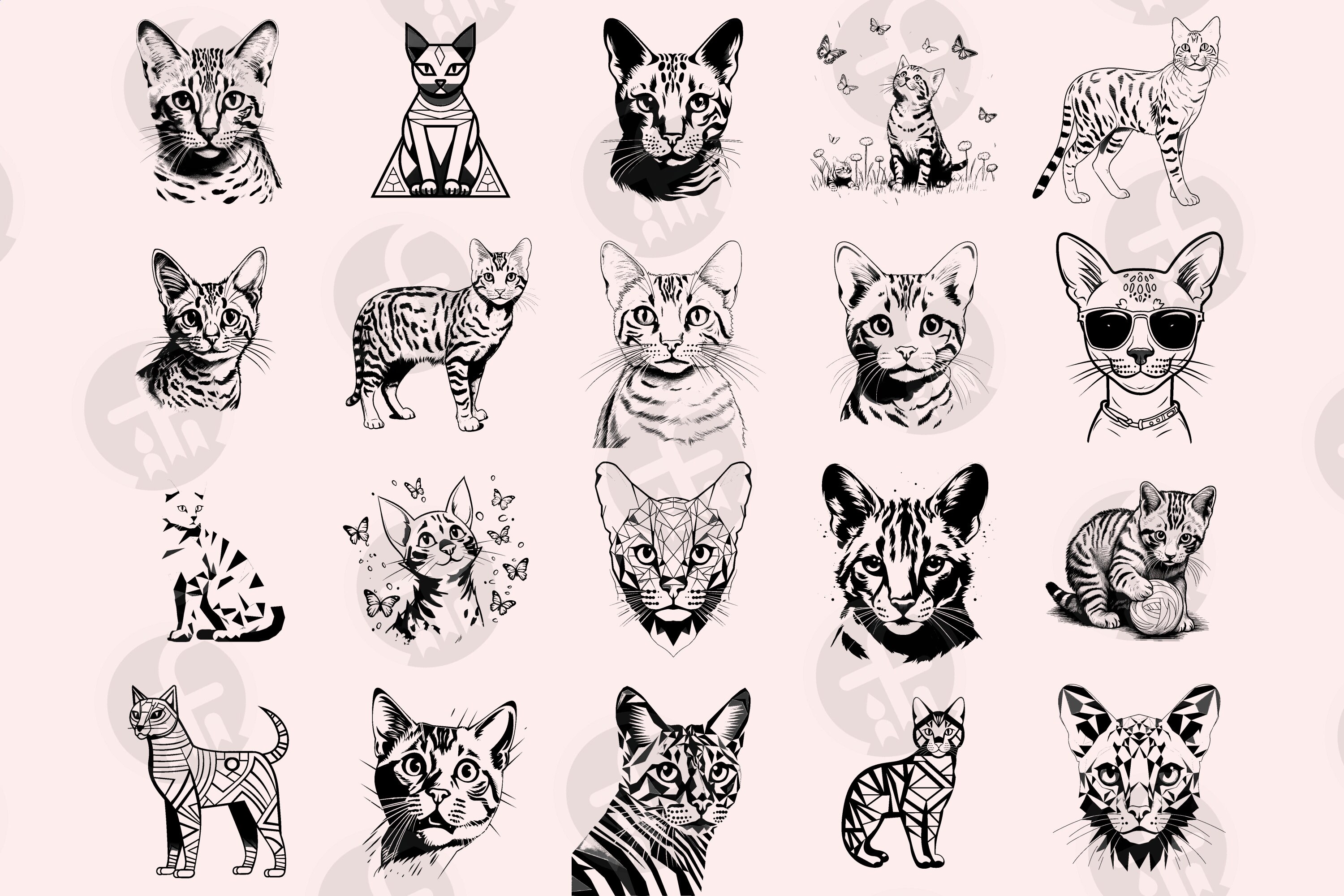 Egyptian Mau SVG Bundle 140 Cut Files Cricut Ready - Etsy