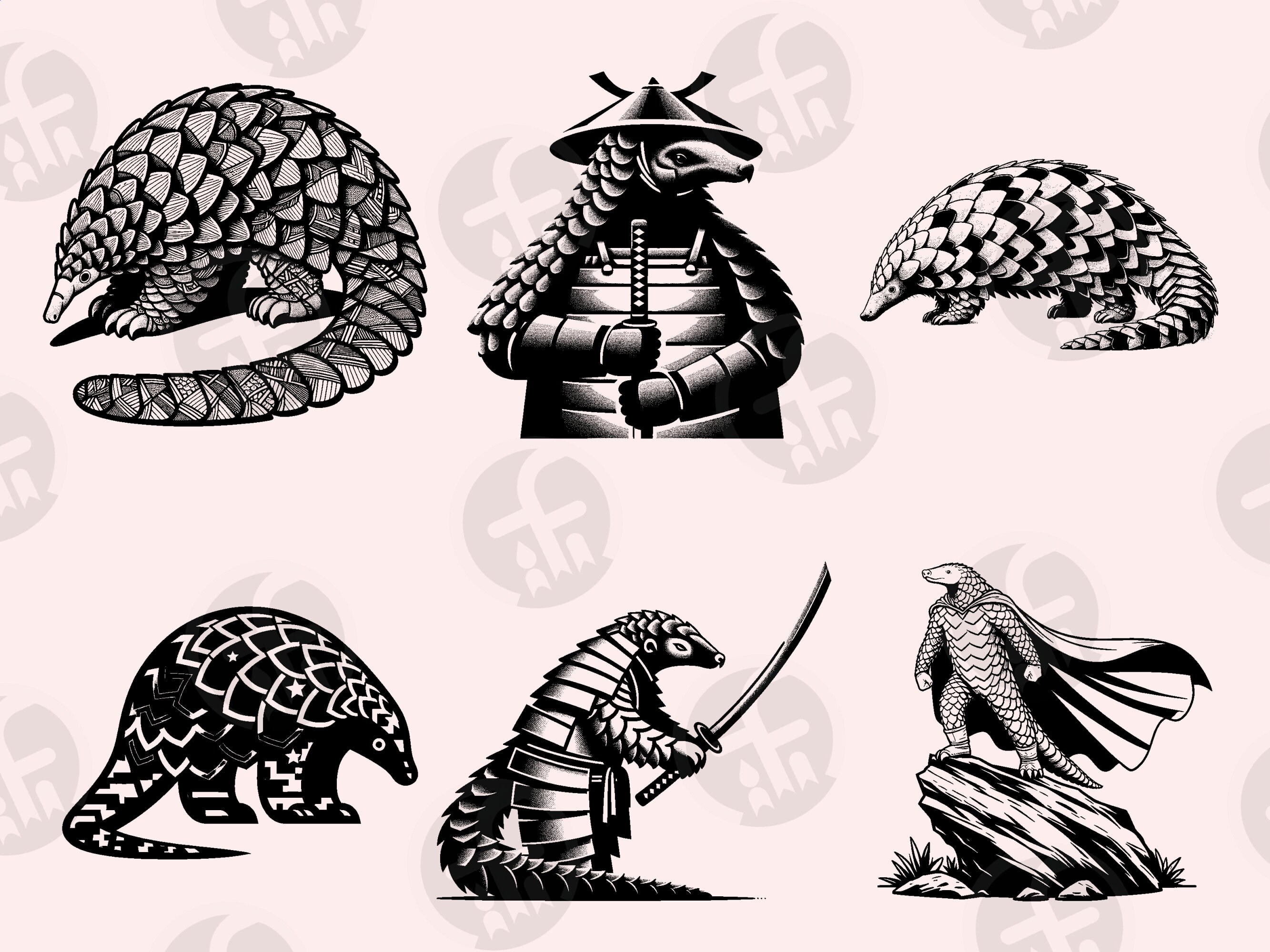 Pangolin SVG Bundle: 36 Scaled Animal Designs (digital Download) - Etsy