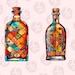 Mosaic Rum Clip Art Bundle 13 Colorful Designs Rum Bottle Clipart ...