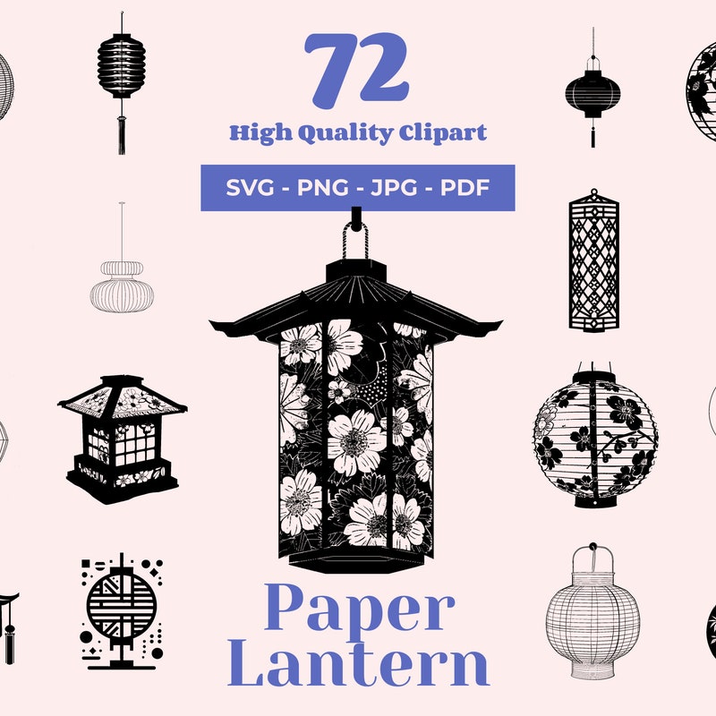 Paper Lantern Svg - Etsy