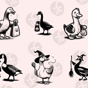 Halloween Goose SVG Bundle: 36 Witchy & Spooky Designs (digital ...