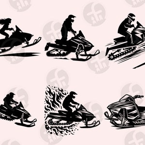 Snowmobile SVG Bundle - 36 Designs - Winter Sports Clipart - Skidoo ...