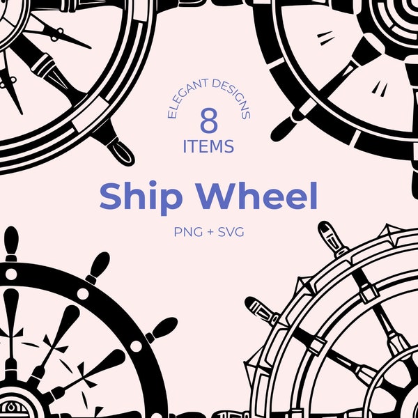 Boat Wheel Clipart - Etsy