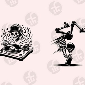 Hip Hop Skeletons Clipart: 18 Rap Designs (SVG, PNG, JPG) - Etsy