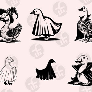 Halloween Goose SVG Bundle: 36 Witchy & Spooky Designs (digital ...