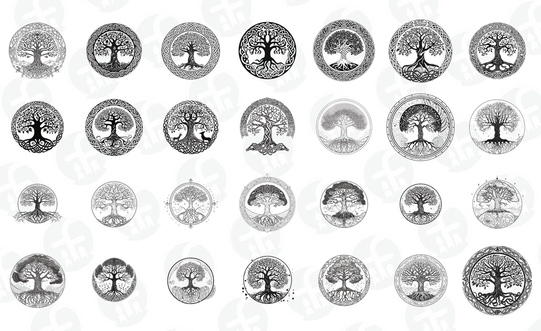 Yggdrasil SVG: Norse Mythology World Tree Designs (digital Download) - Etsy