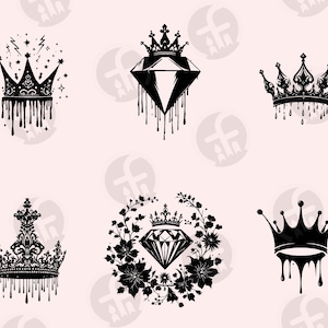Dripping Crown SVG Bundle: 54 Regal Drip Art Designs (cricut File) - Etsy